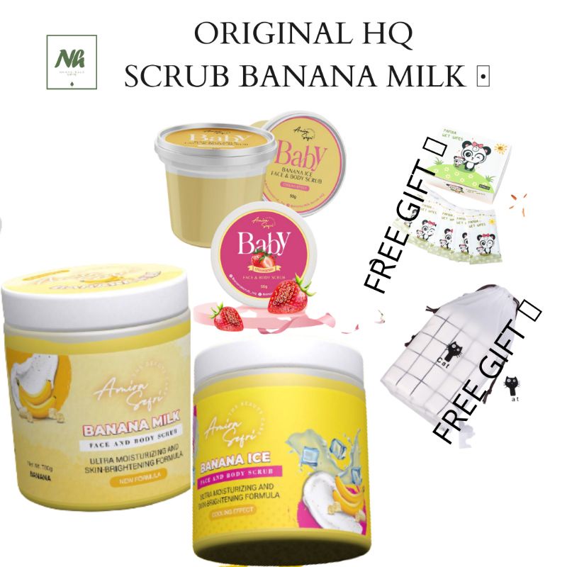 SCRUB ORIGINAL HQ 🔥⁉️BANANA MILK SCRUB 🍌 & BANANA MILK ICE 🍌 ️BY MYRA ...