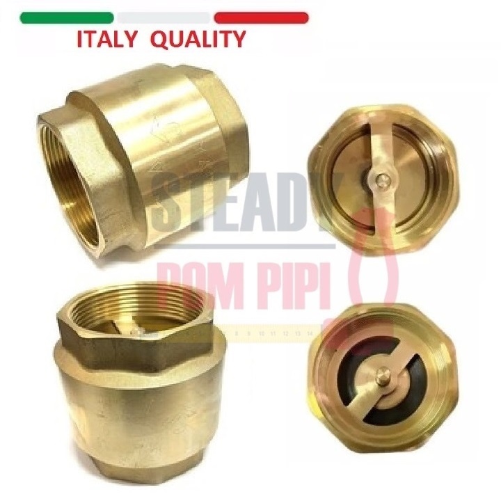 BRASS VERTICAL SPRING CHECK VALVE / ONE WAY VALVE / NON-RETURN VALVE (1 ...