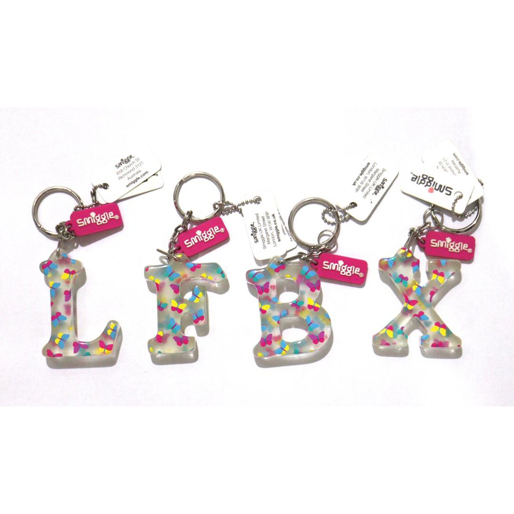 [READY STOCK] 💯AUTHENTICS 📍SMIGGLE Keyring Alphabet Glow Butterfly ...