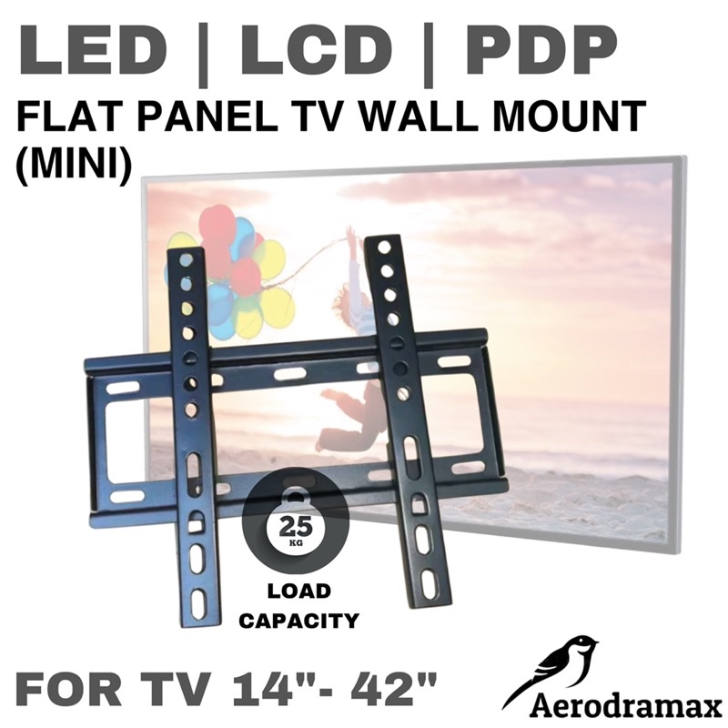 LED | LCD | PDP Flat Panel TV Wall Mount Mini (14”- 42” TV) | Shopee ...