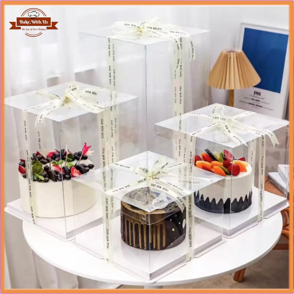 Heighten Cake Box Transparent Cake Box Birthday Gift Box Packaging ...