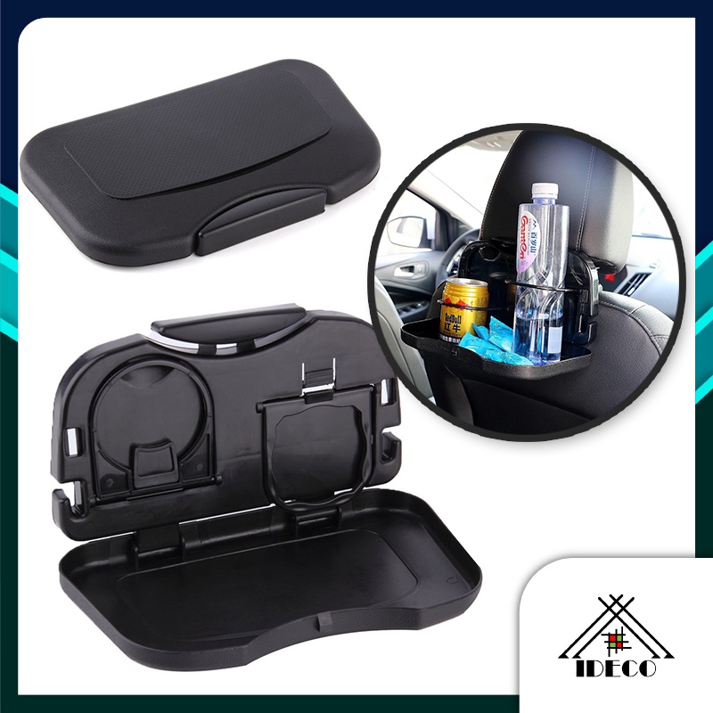 iDECO Folding Auto Cup Holder Car Back Seat Table Drink Food Tray rack ...