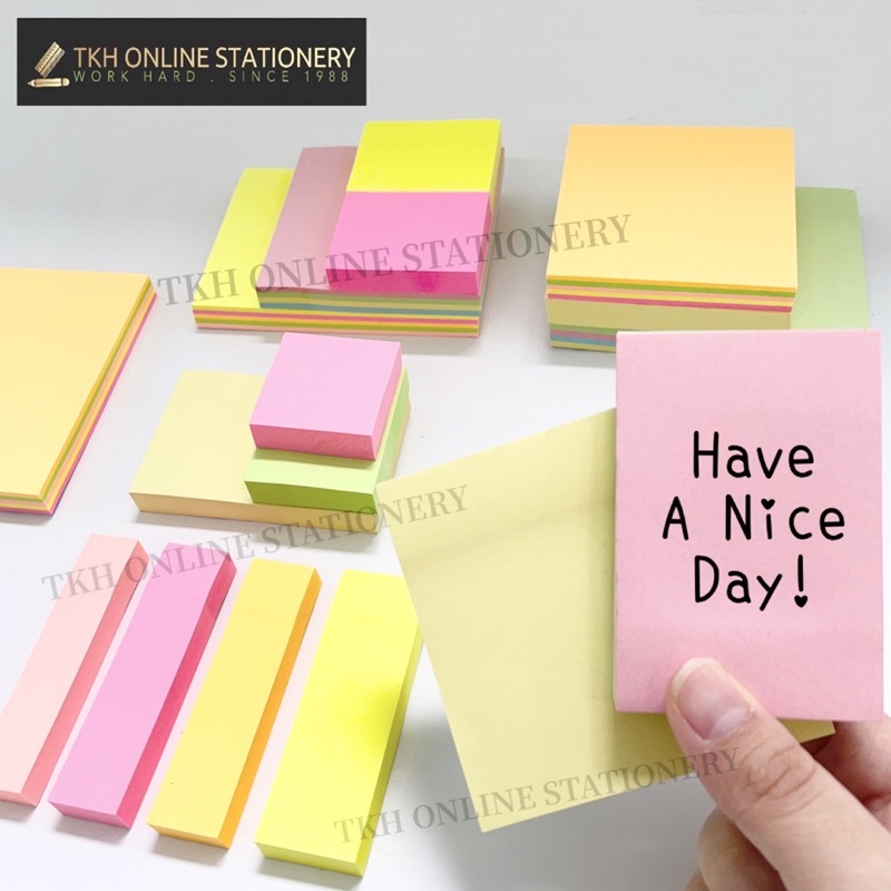 Fluorescence/ Ordinary Colour Sticky Note/ 便利贴 (100 sheets/pack ...