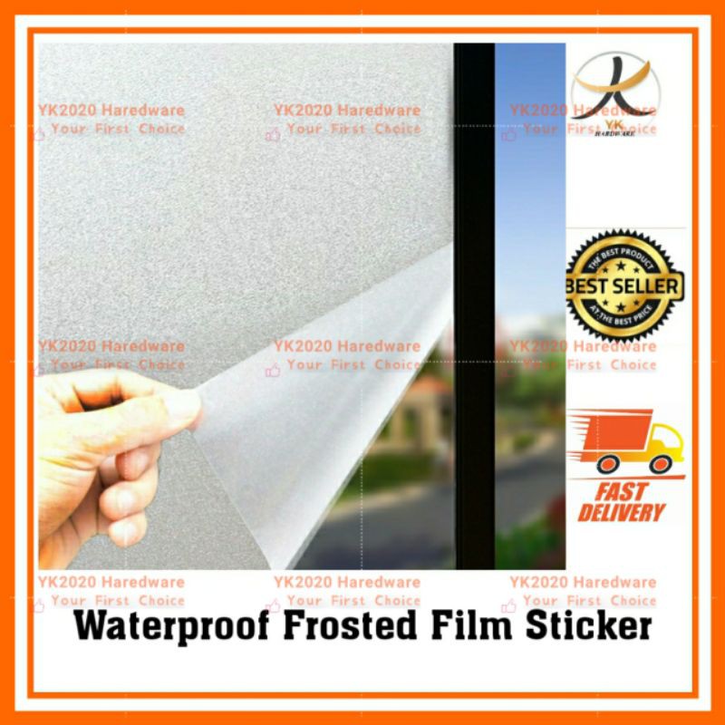 YK Home Office Bedroom Bathroom Window Glass Waterproof Frosted Film ...
