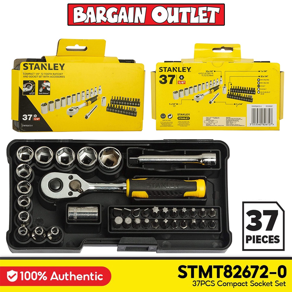 STANLEY STMT82672-0 COMPACT SOCKET SET (HANDTOOLS SET) STMT82672 (1/4DR ...