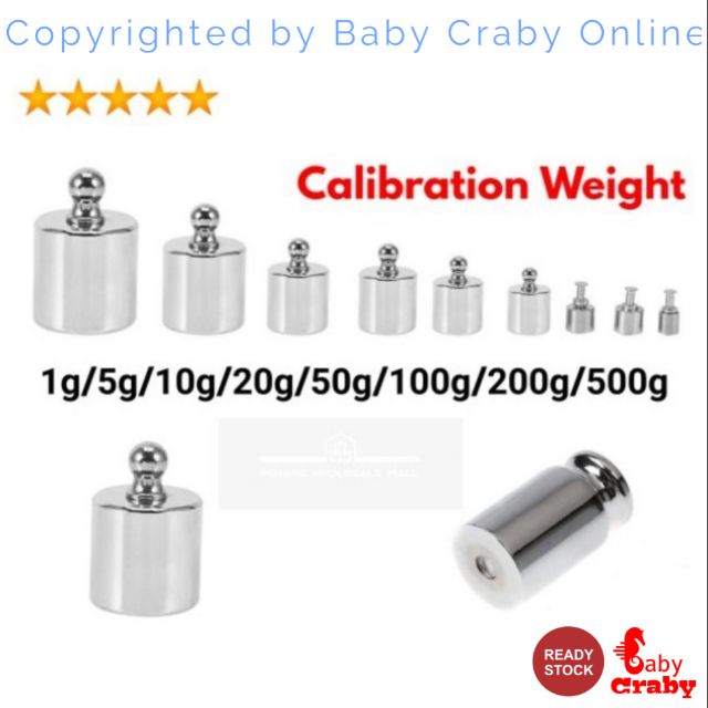 Alat Timbang -Weights Gram Chrome Calibration Weight Electronic Digital ...