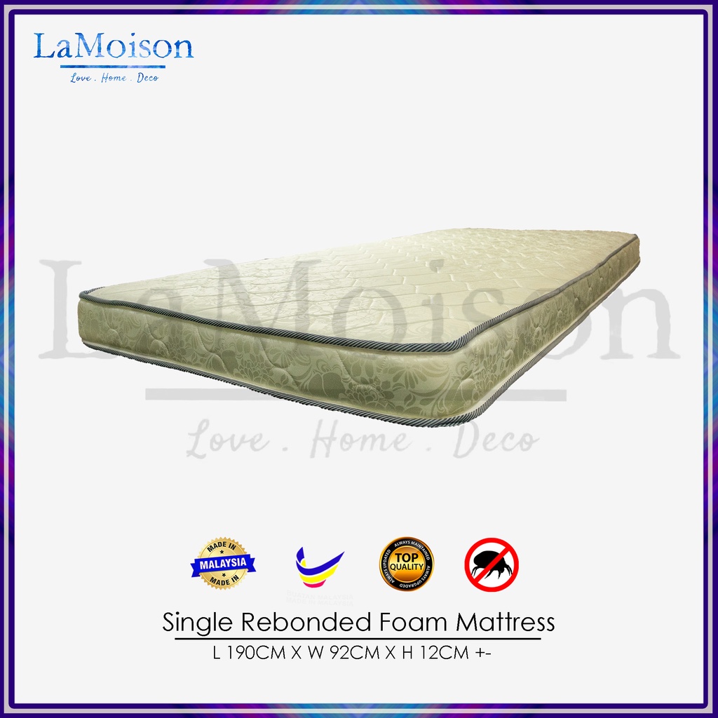 LaMoison Single Size Rebonded Foam Quality Mattress Tilam Bujang ...