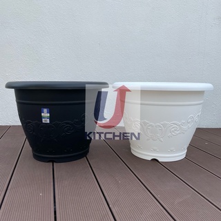 🌳Big Tree🌳 Matte Black White Minimalist Flower Pot Plant Pot / Pasu ...