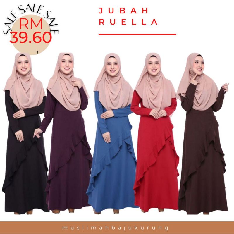 🔥🔥JUBAH RAYA 2020🔥🔥JUBAH RUELLA SIMPLE AND ELEGANT, DESIGN MEWAH ...