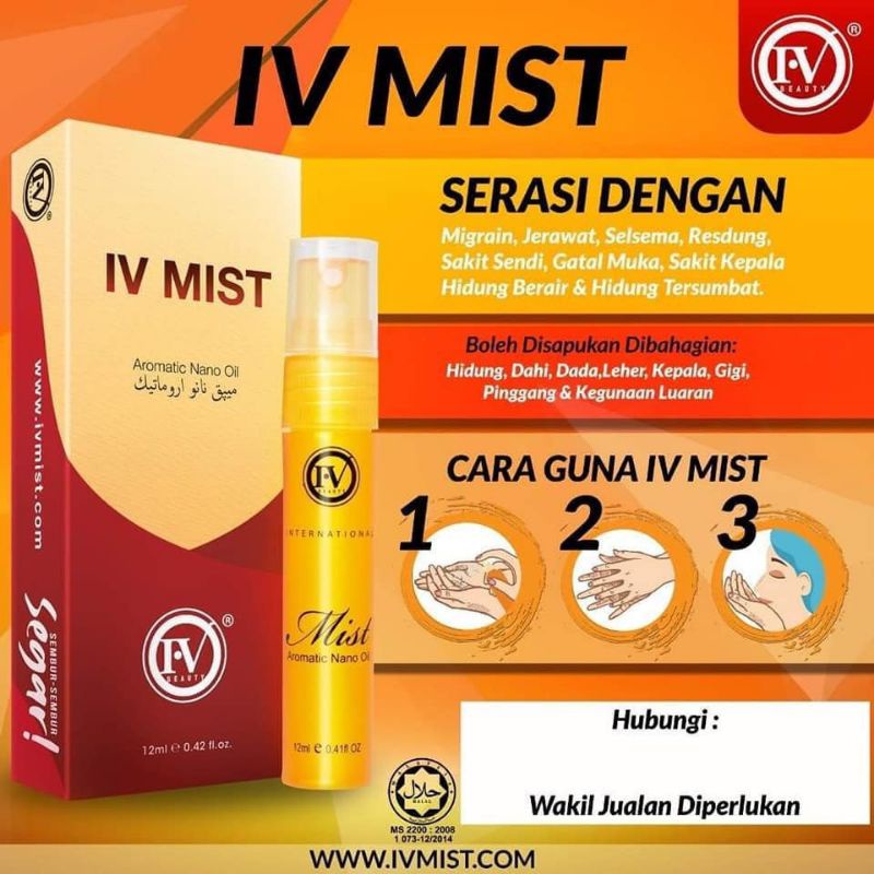 IV MIST AROMATIC NANO OIL / IV KID / INHALER 🔥ORIGINAL HQ🔥 | Shopee Malaysia