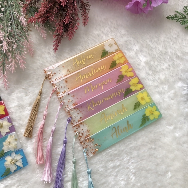 Personalize Customize Gift Resin Bookmark Penanda Buku Hadiah Murah ...