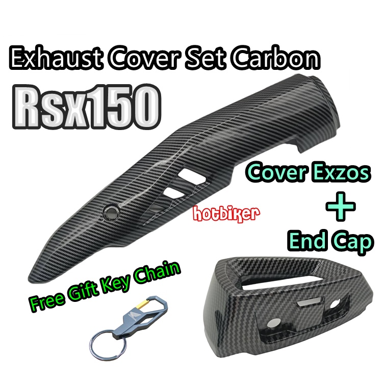 Honda RSX150 Ekzos Cover End Cap Carbon Celup / Muffler Cover / Penutup ...