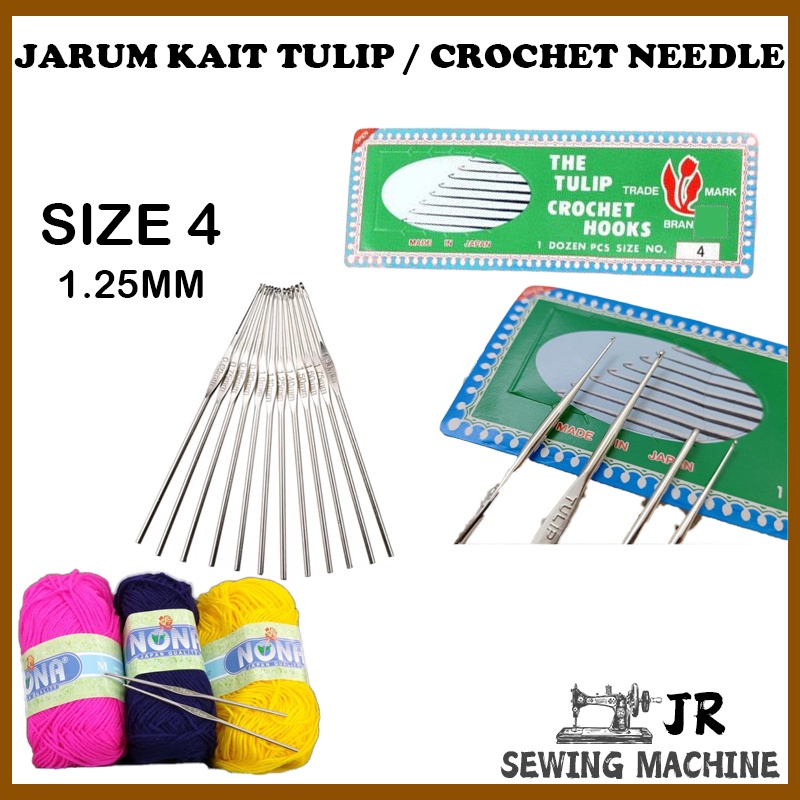 Tulip Crochet Hook / Jarum Kait Tulip / Jarum Kait Benang Bulu Kamping ...