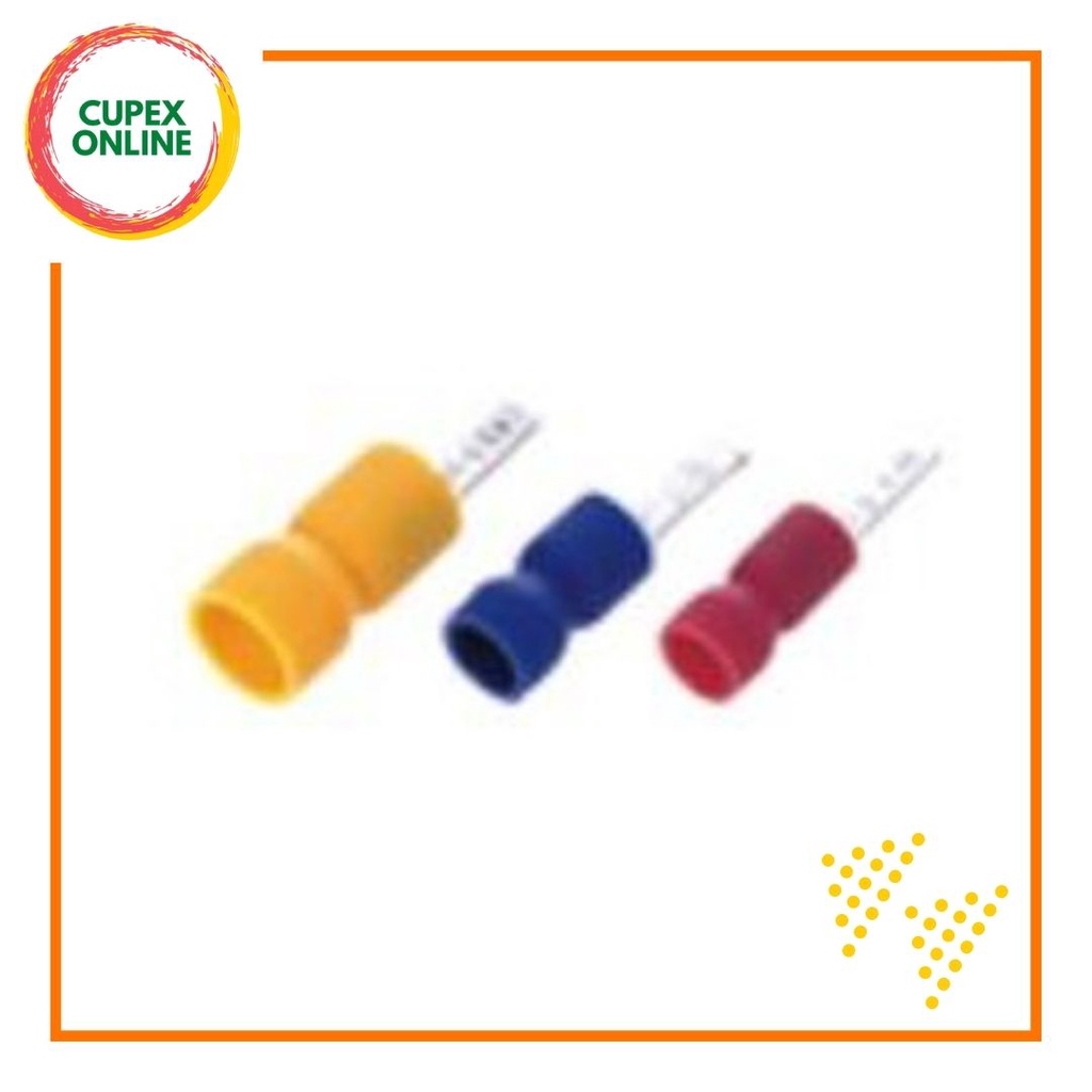 [100 PCS] KST Vinyl-Insulated Easy Entry Blade Terminal 2.5mm² 10mm ...