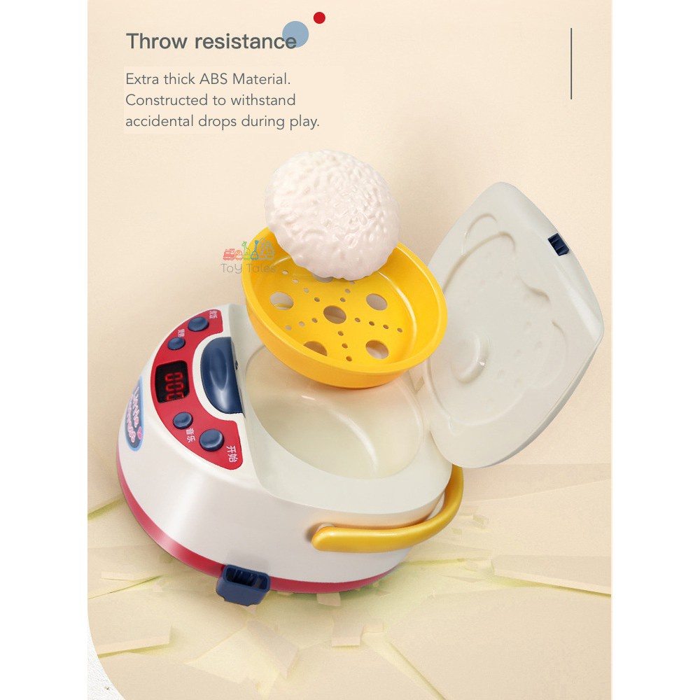RICE COOKER TOY [ Steam & Sound and Light ] Pretend Play Set for Girls ...
