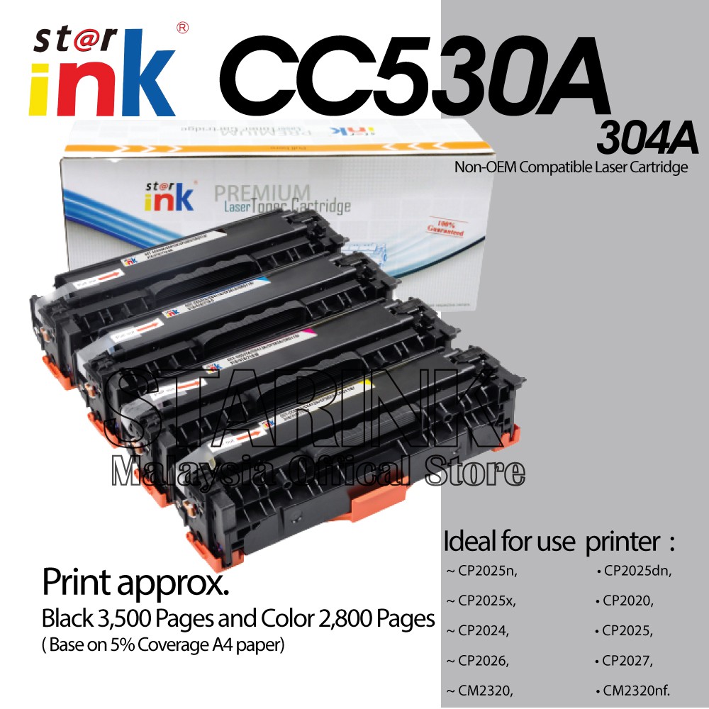 (B/C/Y/M) Compatible Toner to HP 304A CC530A CC531A CC532A CC533A For HP CP2025 CP2025n CP2025dn ...