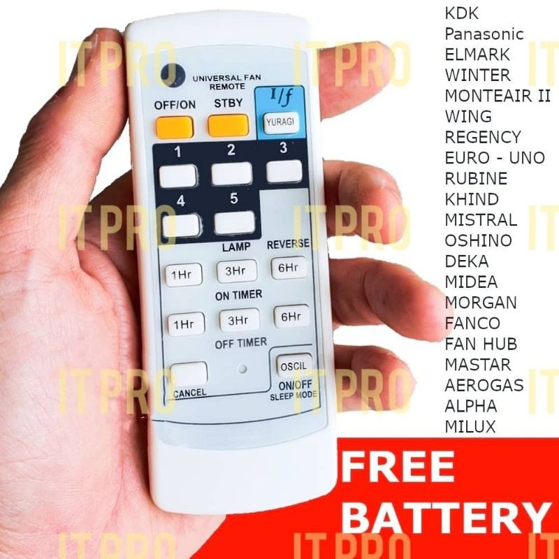 PRO🏠 Universal Fan Remote Ceiling Wall Fan Control - Deka Elmark Alpha ...