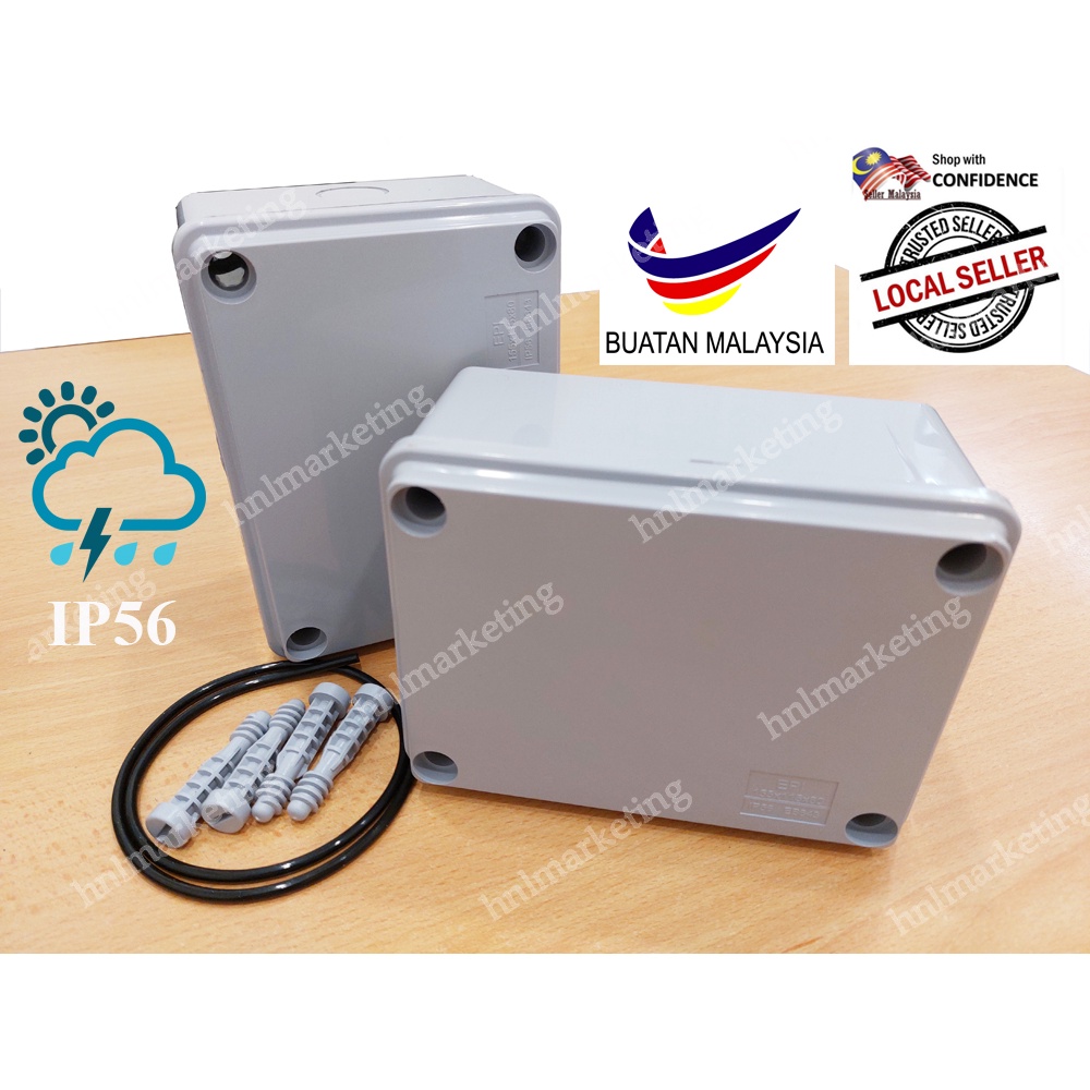 PVC ENCLOSURE BOX 6 X 4 X 3 INCHES WEATHER PROOF IP65 | Shopee Malaysia