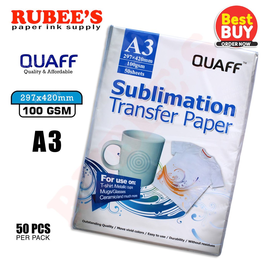 QUAFF Sublimation Paper A3 Size (PINK) | Shopee Malaysia
