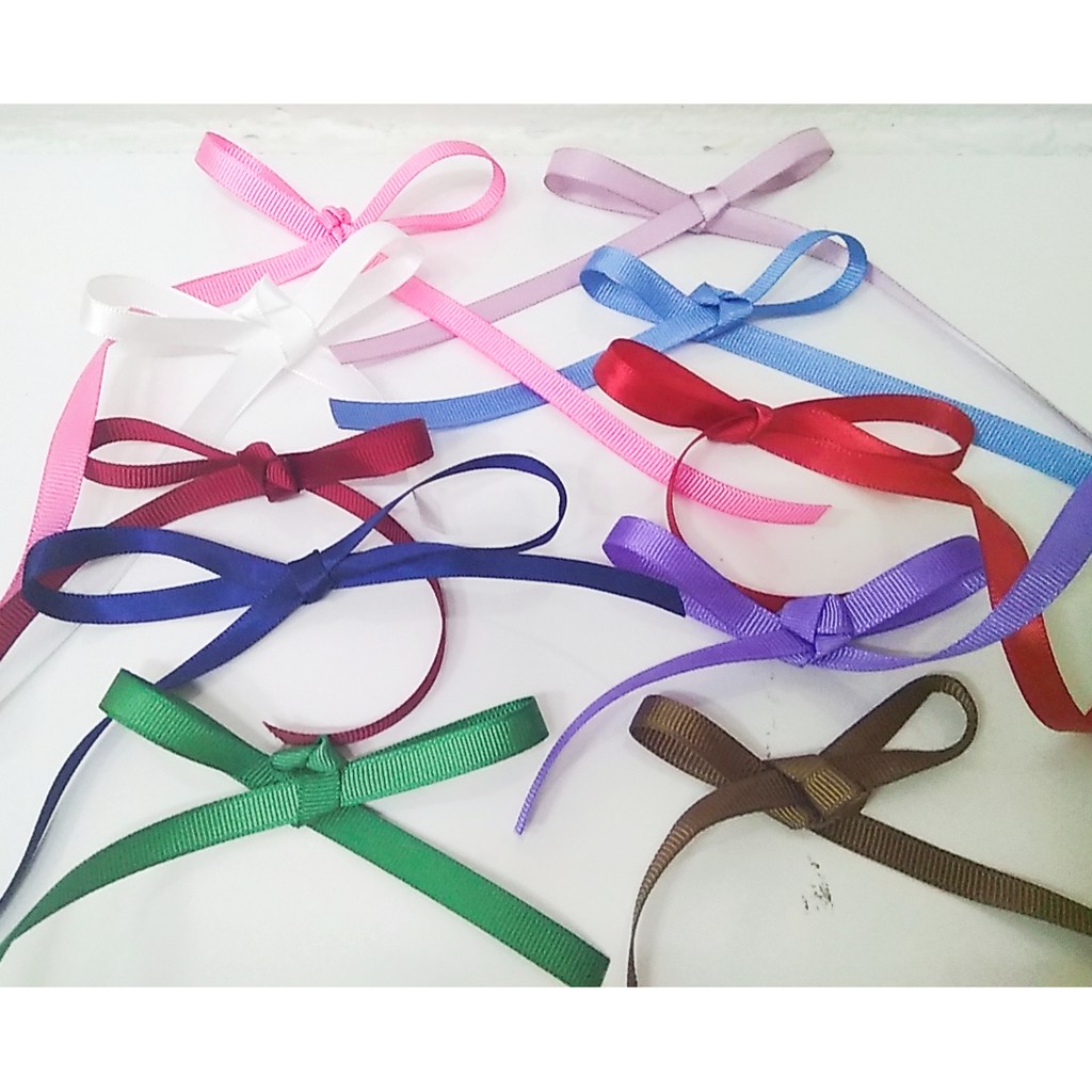 5mm-7mm Mix Color Grossgrain/Satin Ribbon DIY Craft Bow Reben Hiasan ...