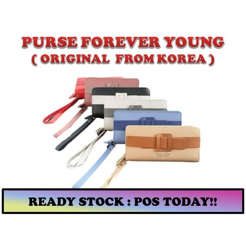 (READY STOK) WOMEN BUTTON LONG PURSE, BIG WALLET, FOLD OVER PURSE ...