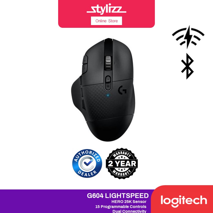 LOGITECH G604 Lightspeed Wireless Gaming Mouse - 15 Controls Fully ...