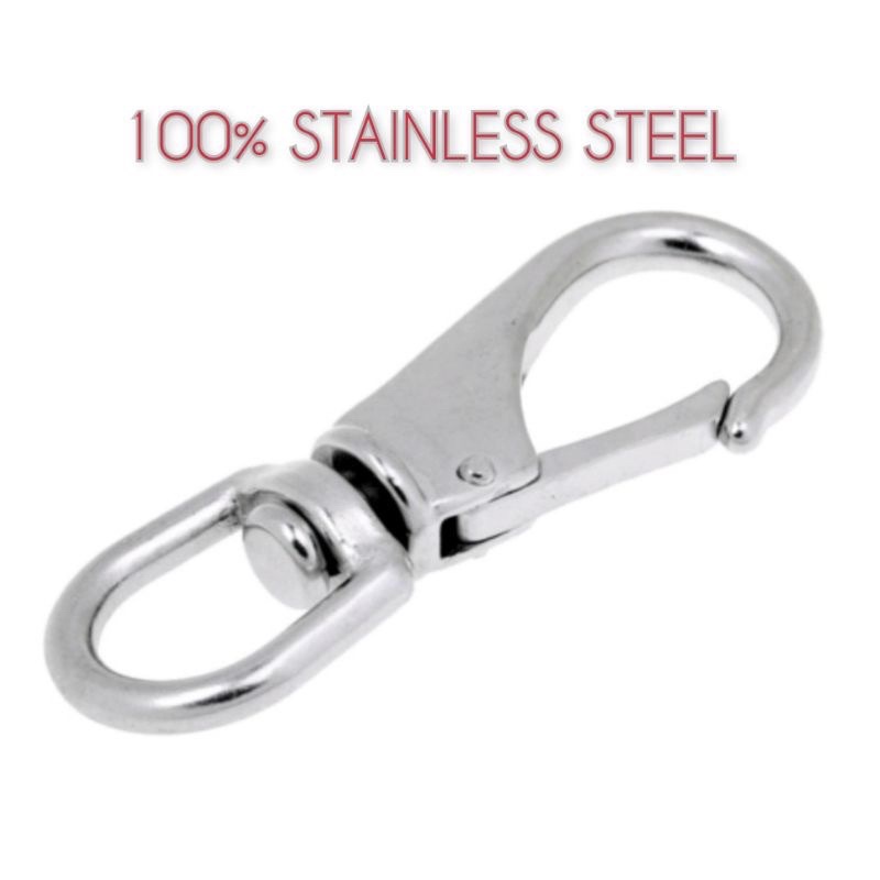(304 Stainless steel) Swivel Eye Boat Snap Hook with spring loaded ...