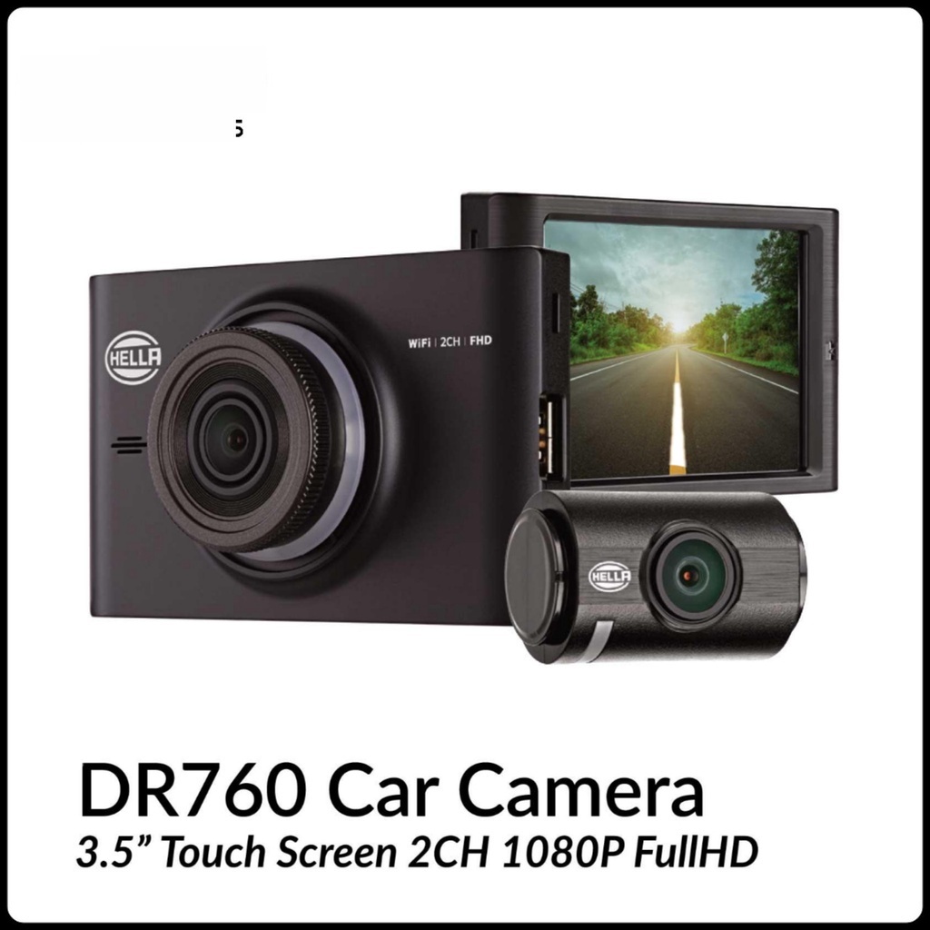 Hella Driving Video Car Recorder DR760 GPS Module WiFi 2 Channel FHD 24Hours Recorder Camera ...