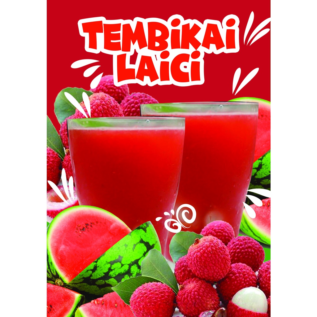 STICKER AIR BALANG SAIZ A4⭐MURAH⭐BOLEH EDIT INFO, AIR JUS BUAH BAZAR ...