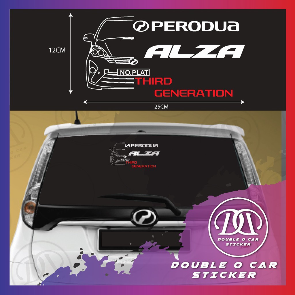 [Ready Stock]PERODUA ALZA THIRD GENERATION SHAPE&WORDS HIGH GRADE ...