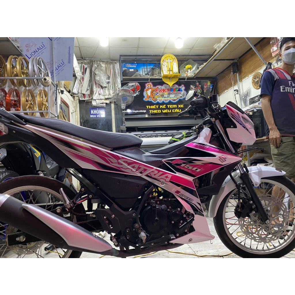 Satria premium removable stamp in silver, pink, black | Shopee Malaysia