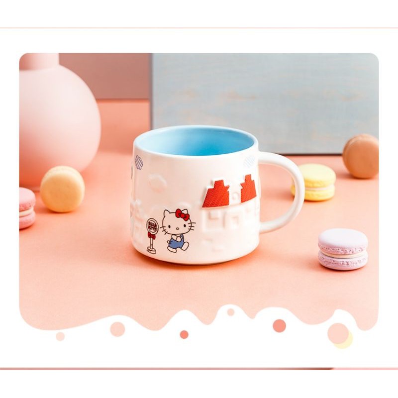 Hello Kitty Sanrio x MINISO Japan Embossed Ceramic Mug 350ml Mug ...