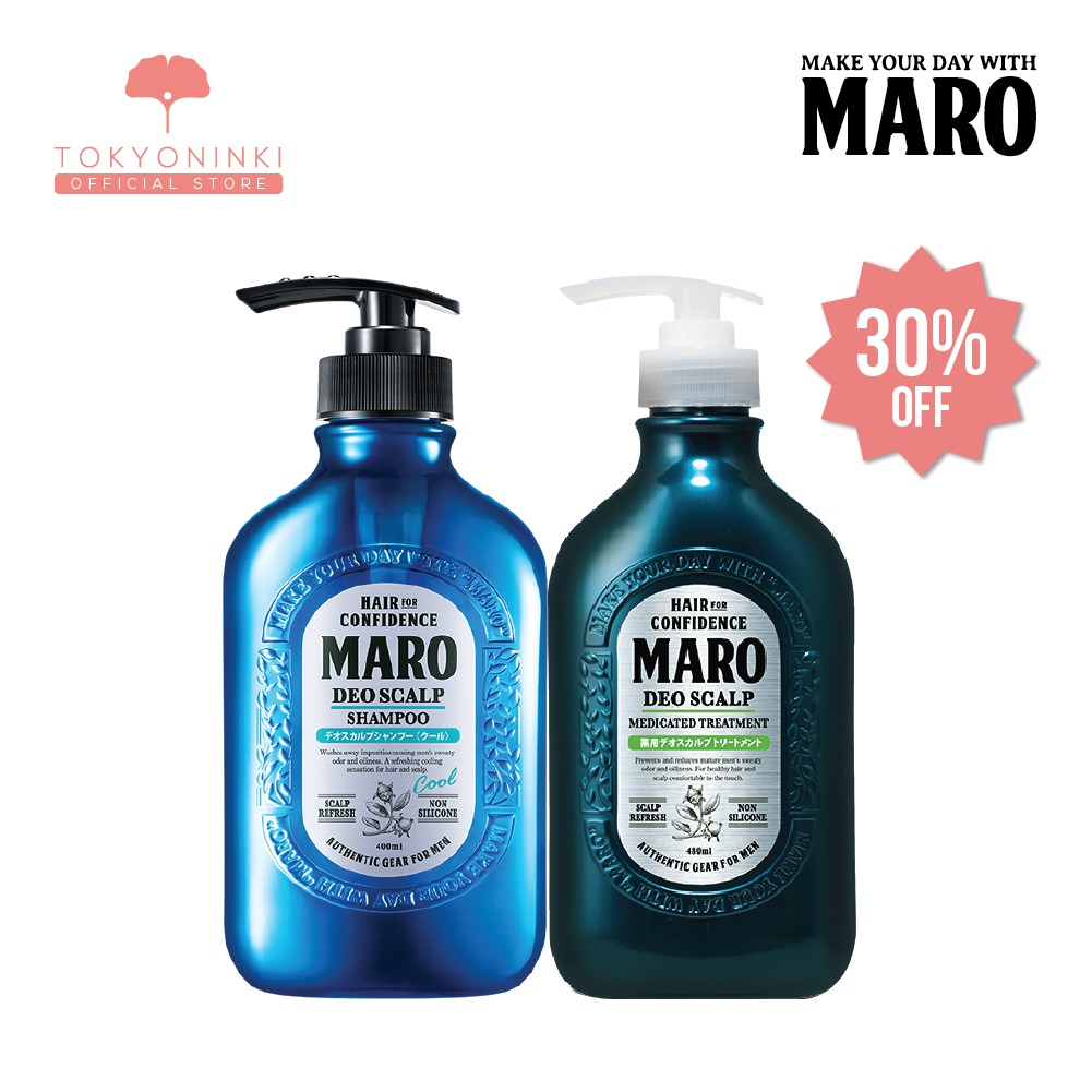 Bundle - Maro Hair Shampoo + Deo Scalp Medicated Treatment | Shopee ...