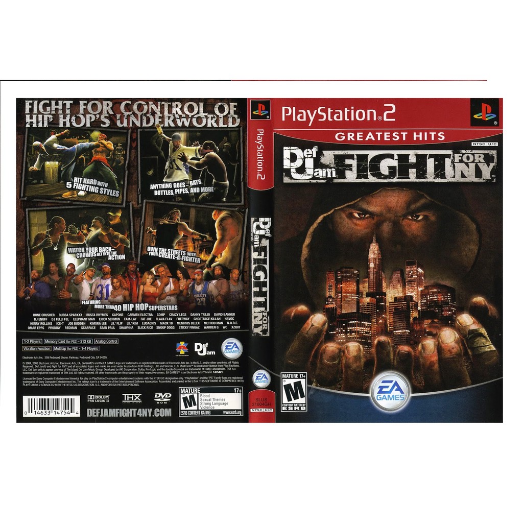 🔥PS2 CD DVD Games🔥 Def Jam Fight For NY (Dvd Game) | Shopee Malaysia
