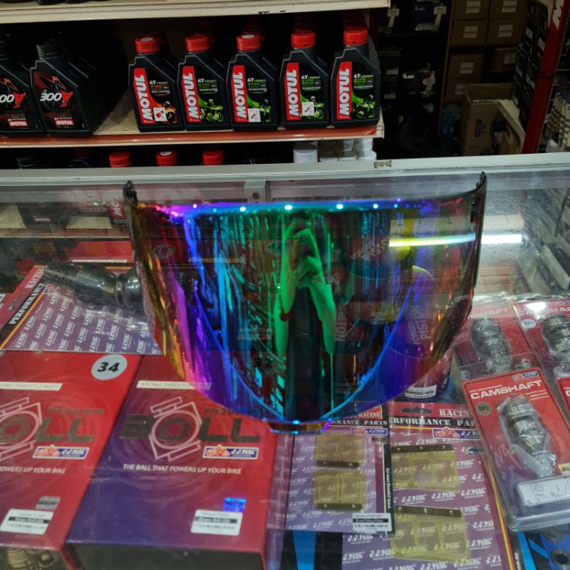 KYT VISOR TT COURSE (IRIDUM RED, GOLD, MIRROR CHROME, BLUE, RAINBOW ...