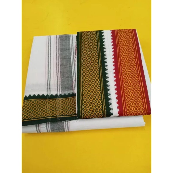 COTTON VESTI 8X4 with fancy border | Shopee Malaysia