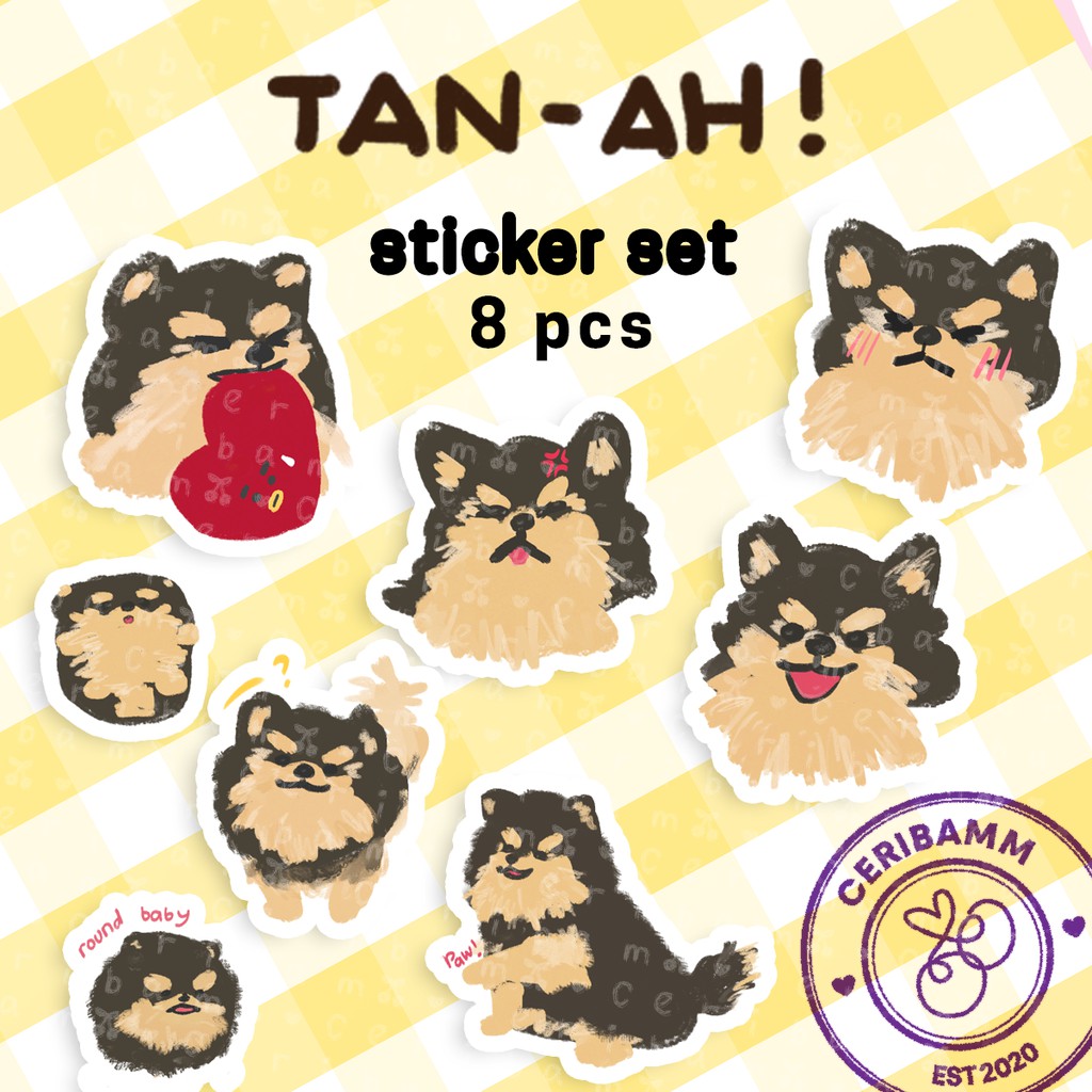 Ceribamm | Tan-ah sticker SET - sticker deco waterproof scratchproof ...