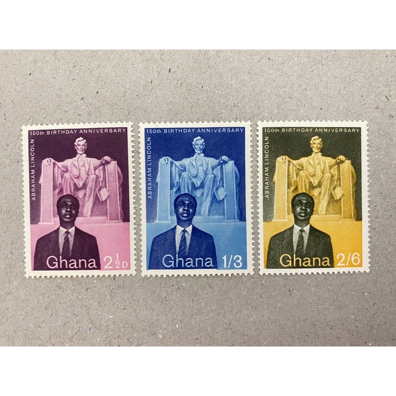 {JK} Ghana 1959 - Abraham Lincoln Stamps 3V MH | Shopee Malaysia