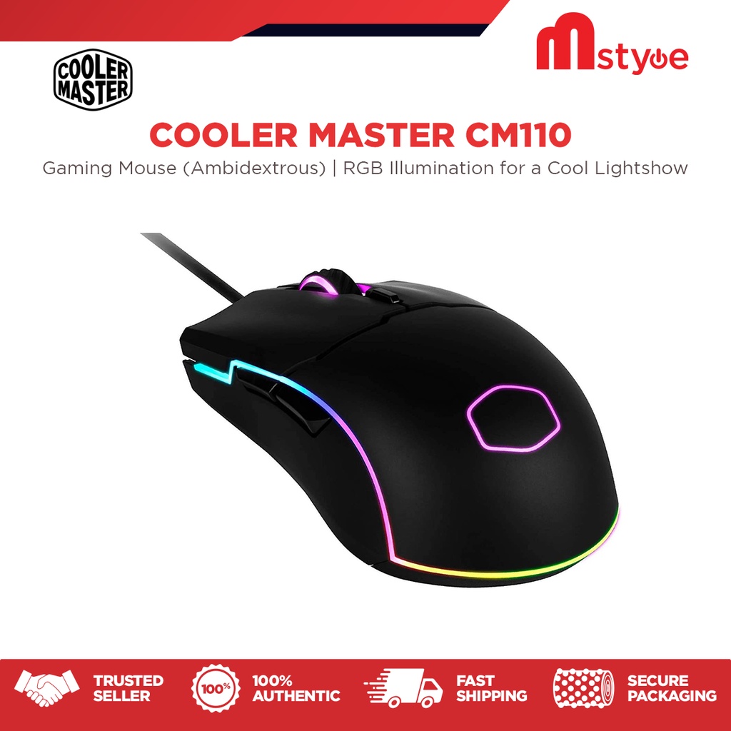 Cooler Master CM110 Gaming Mouse (Ambidextrous) | Shopee Malaysia