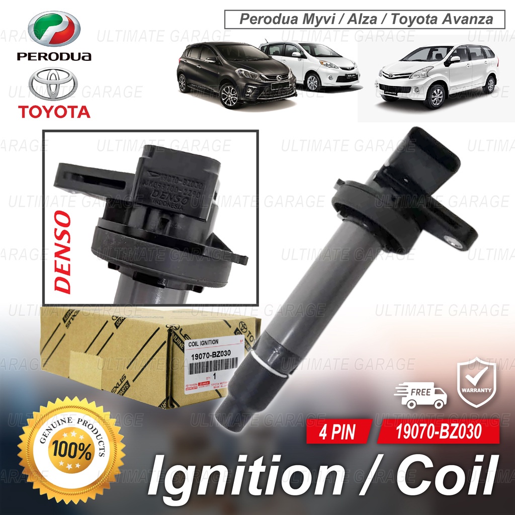 Toyota AVANZA Perodua MYVI ALZA KEMBARA IGNITION PLUG COIL 19070-BZ030 ...