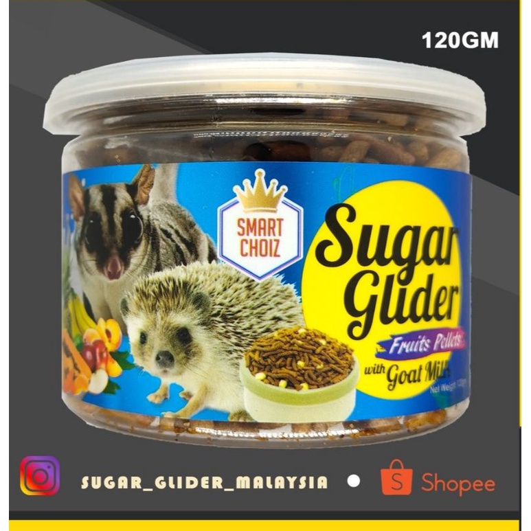 (Ready Stock) Sugar Glider Fruits Pellets with Goat Milk 120g | Shopee ...