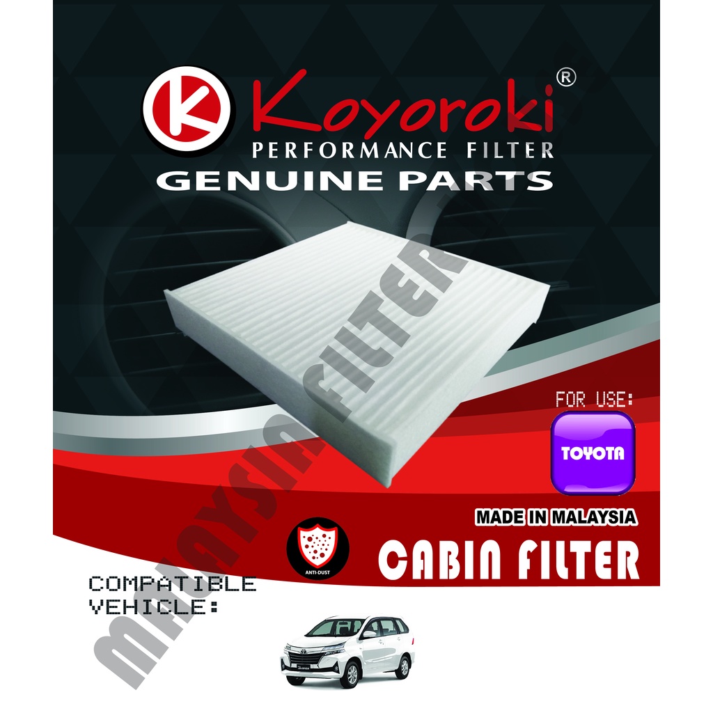 TOYOTA AVANZA(F651,F652,F653,F654) PENAPIS CABIN FILTER RTY-BZ060-C ...