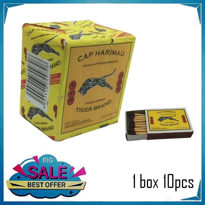 Mancis Kayu Api Cap Harimau Match 10's/box | Shopee Malaysia