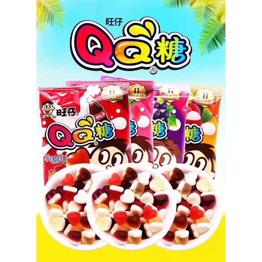 【现货】旺旺 旺仔 QQ 糖 酸奶可乐味 酸奶荔枝味 酸奶葡萄味 酸奶水蜜桃味 软糖 儿童零食 网红零食 18克 新品上架 | Shopee ...