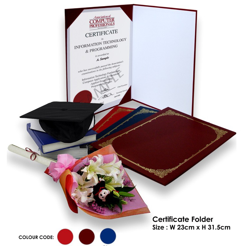 Hard Cover Certificate Folder Fail letak Sijil | Shopee Malaysia
