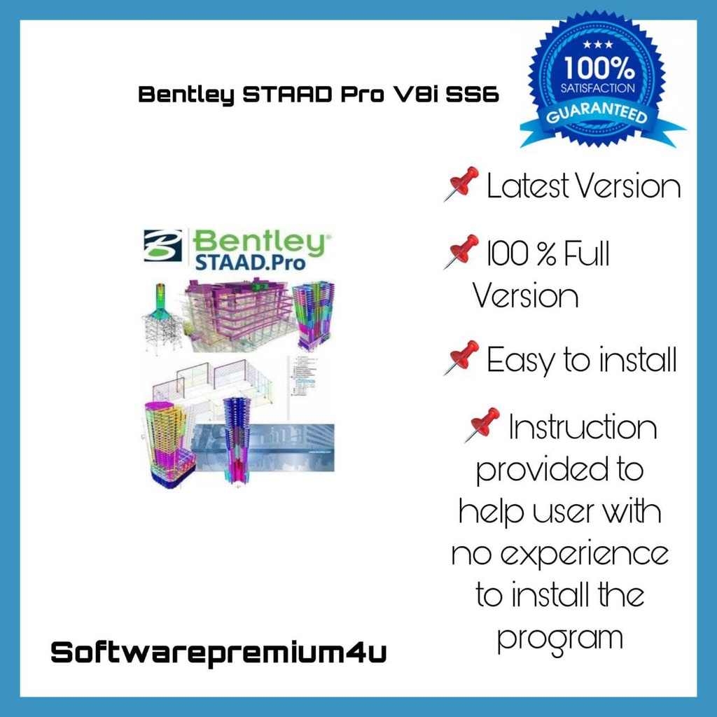 Bentley STAAD Pro V8i SS6 + Free Udemy Courses (STAAD Pro Certification ...