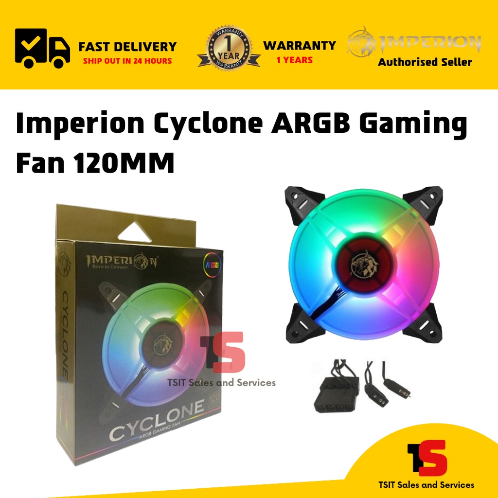 🔥Ready Stock🔥 Imperion Cyclone Casing Fan (ARGB Gaming PC Fan) | Shopee ...