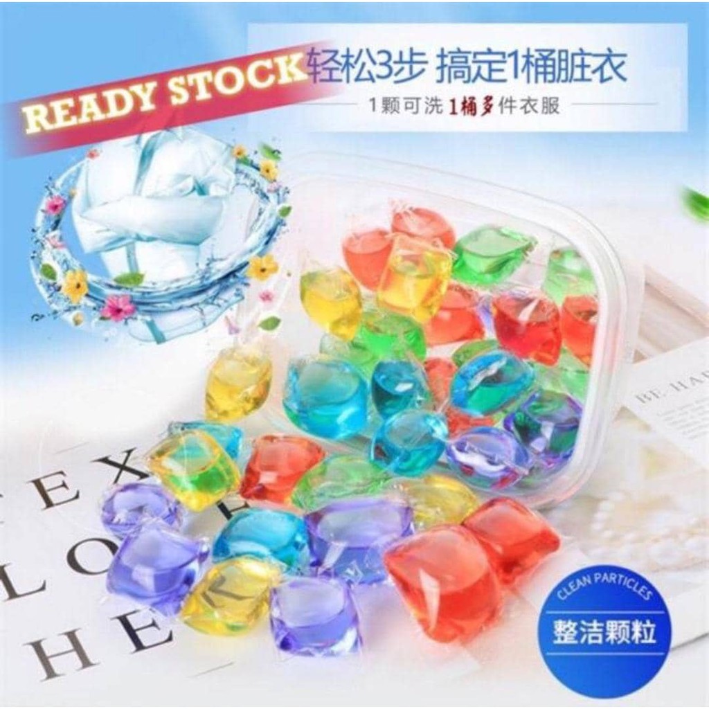 30 Pcs/Box Mix color Sabun Candy Viral Pewangi Baju Laundry Beads ...