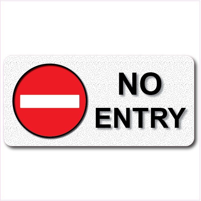 NO ENTRY ACRYLIC SIGN BOARD 105x220mm | Shopee Malaysia