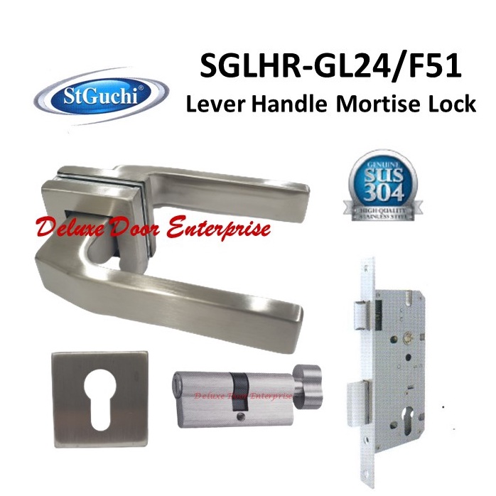 St Guchi Lever Handle Mortise Lock SGLHR-GL24/F51 / Door Lock / Lever ...